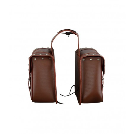 Alforges de couro para moto 14 litros x 2